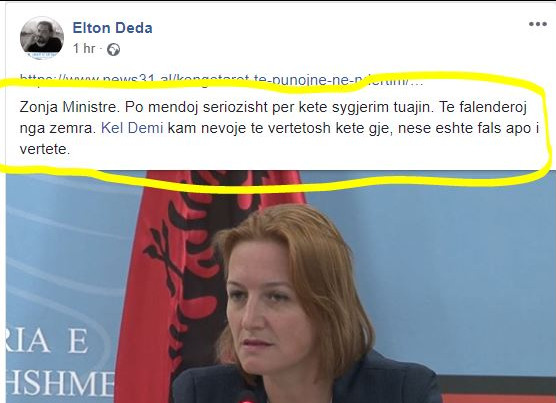 “Edhe këngëtarët të punojnë në ndërtim”, Elton Deda ironizon ministren ...