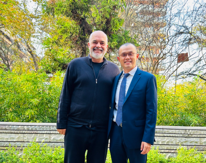 FOTO- Themeluesi i kompanisë së monedhave digjitale Binance takon Edi ...