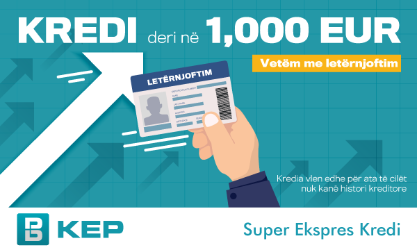 Merr kredinë tënde të parë deri në 1,000 EUR vetëm me letërnjoftim ...