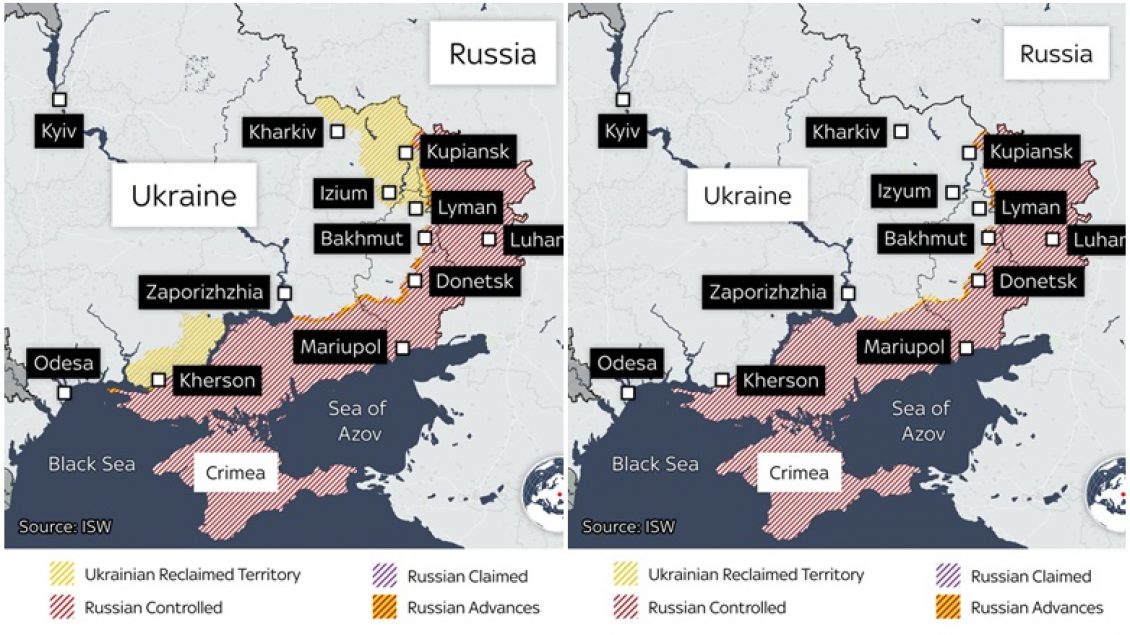 Hartat që ilustrojnë se sa ka shënuar përparim Ukraina në ...