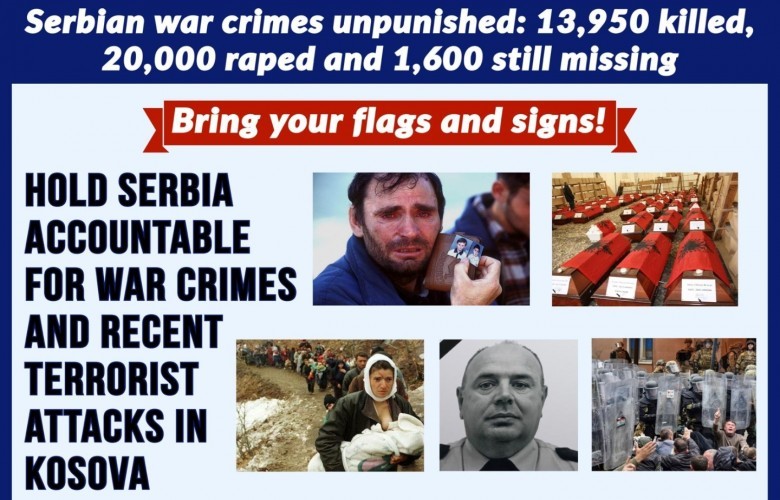 Shqiptaro-amerikanët protestojnë kundër terrorizmit të Serbisë - Gazeta ... Shqiptaro-amerikanët protestojnë kundër terrorizmit të Serbisë - Gazeta ...