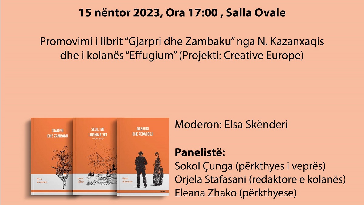 Promovimi i librit “Gjarpri dhe Zambaku” nga Nikos Kazanxaqis - Gazeta ...