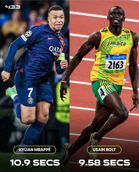 Mbappe i shpejtë si “vetëtima”, e sfidon edhe rekordin botëror të Usain ...
