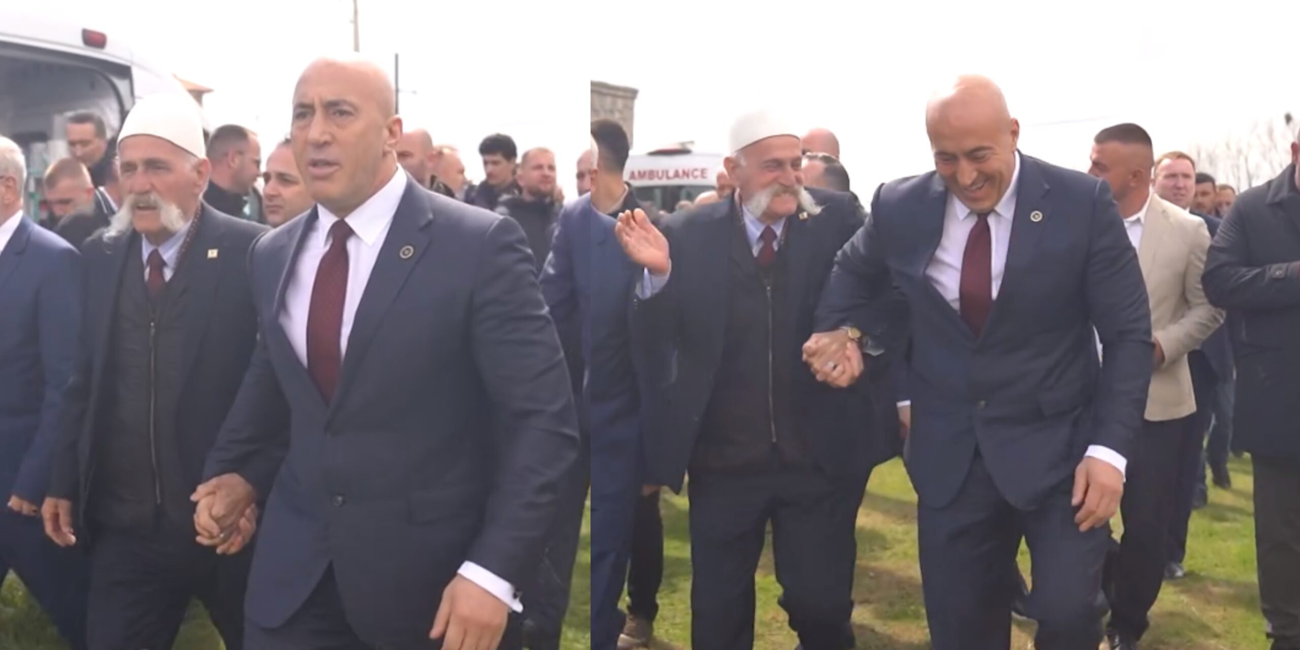 Rifat Jashari e Ramush Haradinaj dorë për dore, momente gazmore mes ...