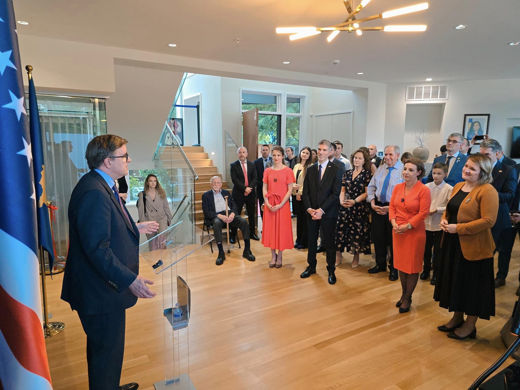 Pamje nga inaugurimi i Ambasadës së Kosovës në SHBA, O'Brien: SHBA do ...