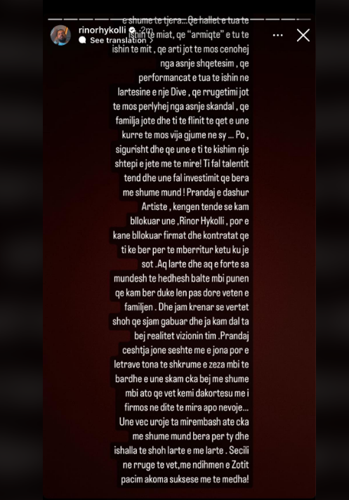 "Sakrifikova që ti të mos zvarritëshe si kërmilli", Rinor Hykolli ...