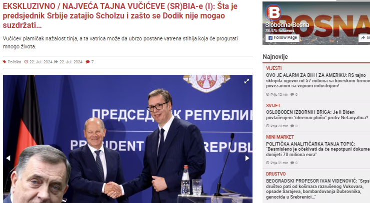 Gazetari i “Slobodna Bosna” fshehet pas burimeve, nuk jep fakte për ...