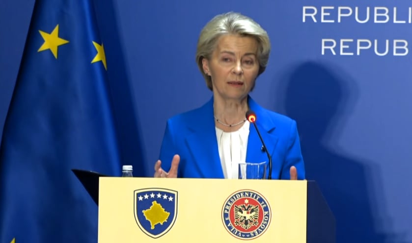 Von Der Leyen e bën të qartë që duhen hapa të mëtejshëm nga ana e Kosovës për t'i hequr masat ...