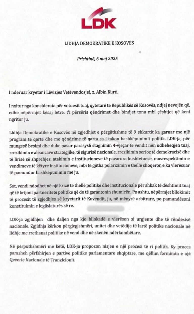 Abdixhiku i përgjigjet Kurtit: I pamundur bashkëpunimi me ju (letra e plotë) - Gazeta Express