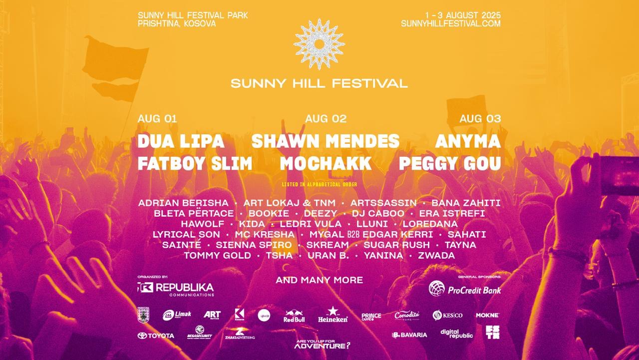 Sunny Hill 2025: Dua Lipa, Shawn Mendes, Anyma, Peggy Gou, Mochakk, Fatboy Slim und andere Stars ...