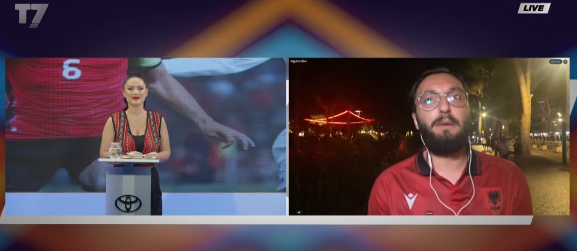 Gazetari i sportit në “T7” nga Tirana: Atmosfera jashtë stadiumit ishte e zjarrtë, s’pati ...