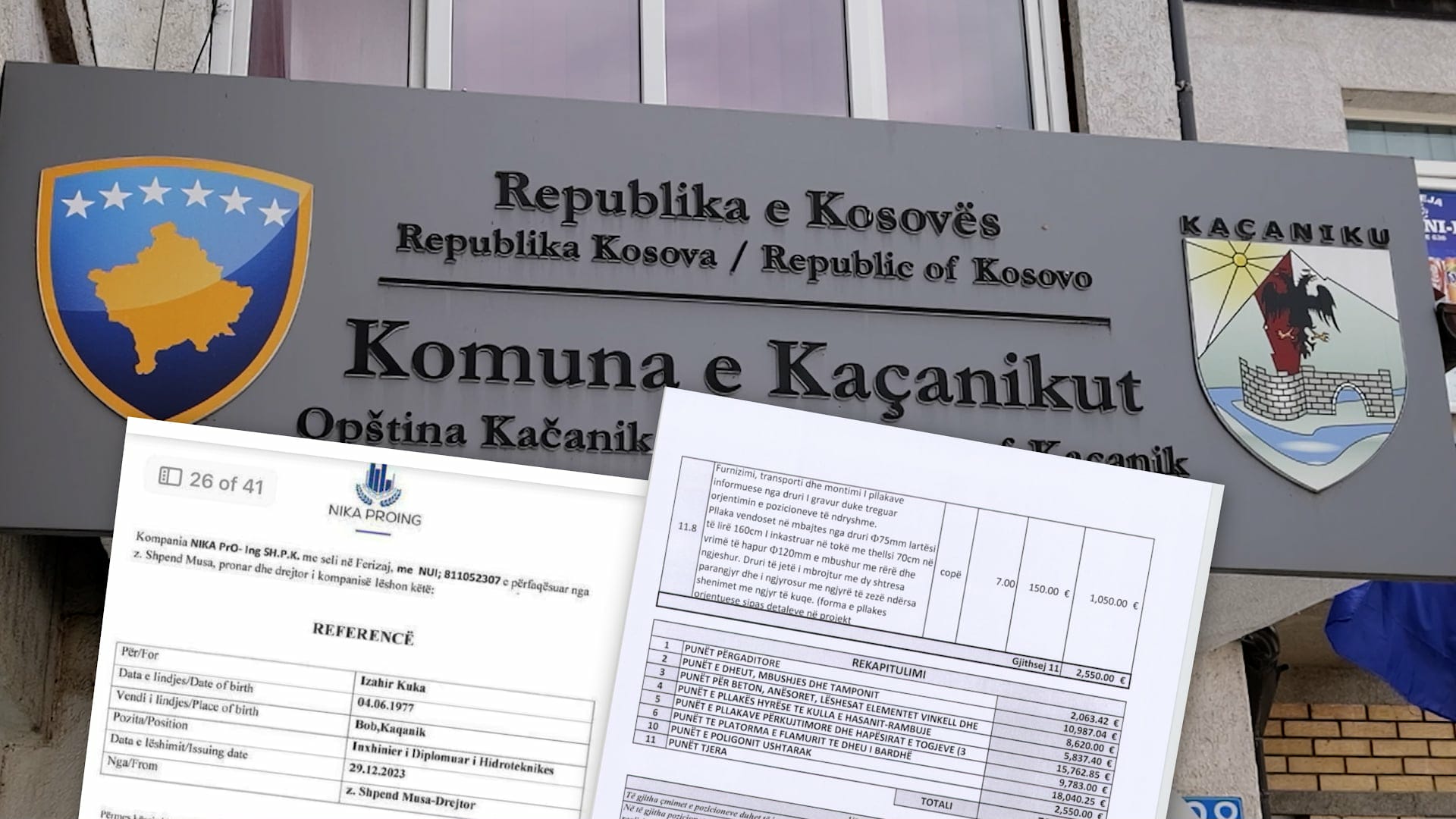 Zyrtari i prokurimit në Kaçanik i dha tender kompanisë ku vetë është i ...