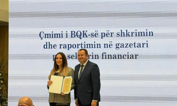 Gazetarja e Expressit, Merita Miftari fiton çmimin e BQK-së për ...